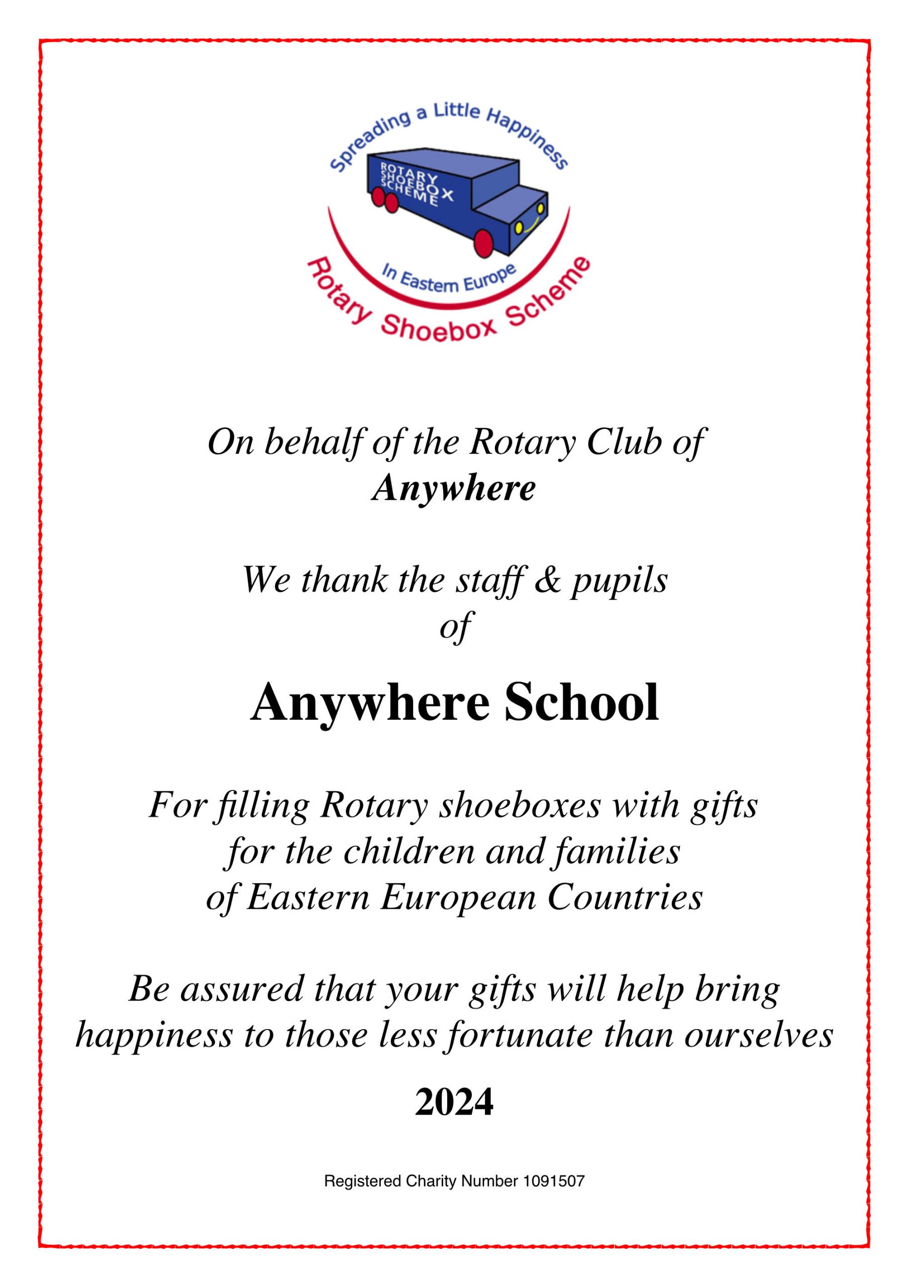Resources – Rotary Shoebox Scheme